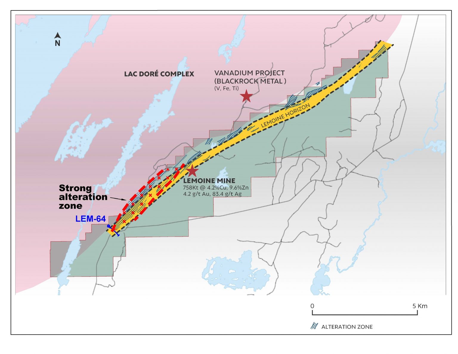 Completion of Hole LEM-66W3 and Explains Target #1 at Lemoine Project
